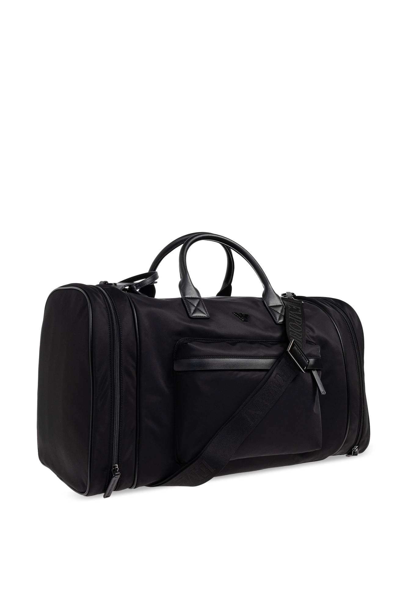 Czarny Torba podręczna z logo Emporio Armani - Vitkac Polska